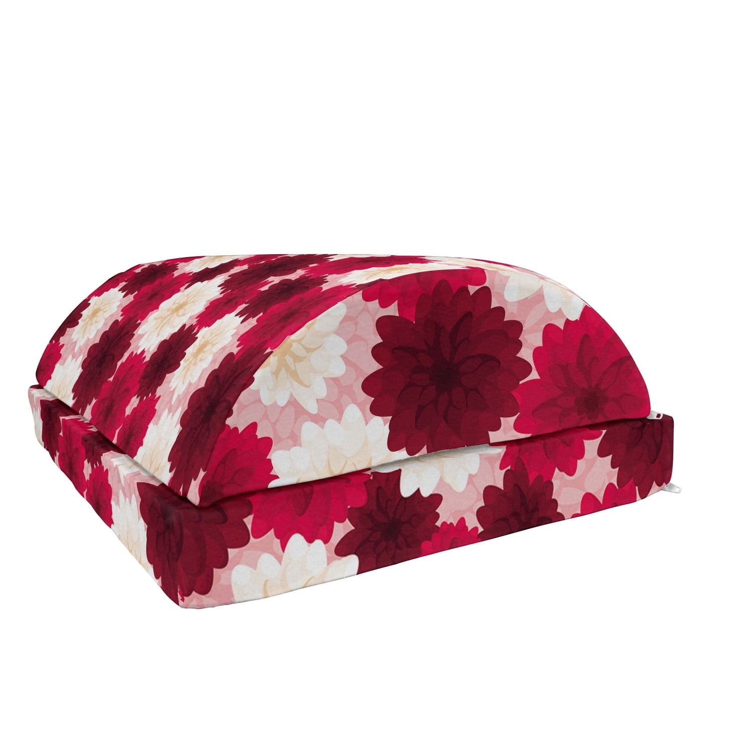 Maroon Foot Rest, Repeating Colorful Arrangement Blossoming Dahlia ...