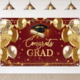 Maroon Gold Congrats Grad Backdrop Class of 2026 Graduation Background ...