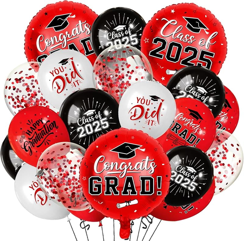 Maroon and Gold Graduation Balloons Graduation Decorations 2025, 51Pcs ...