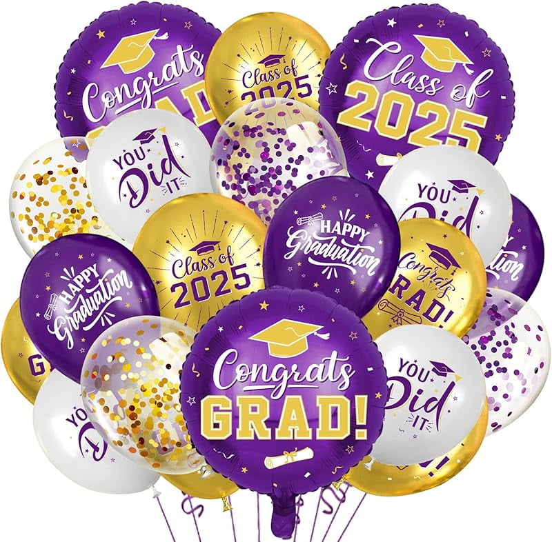Maroon and Gold Graduation Balloons Graduation Decorations 2025, 51Pcs ...
