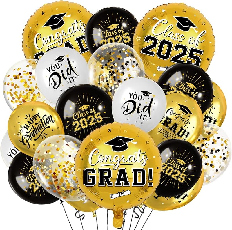 Maroon and Gold Graduation Balloons Graduation Decorations 2025, 51Pcs ...