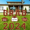 Maroon Graduation Yard Sign tions Class of 2024 Persolized me 11pcs ...