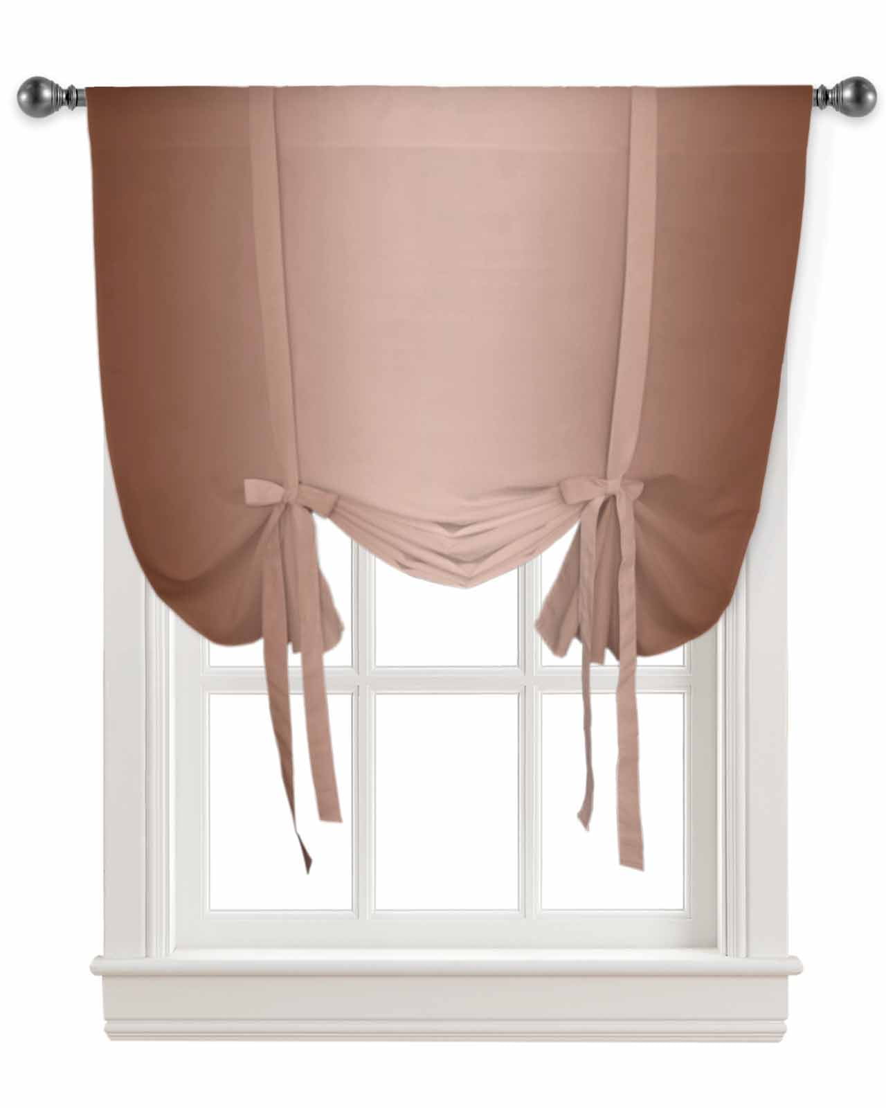 Maroon Ombre Tie Up Curtains for Kitchen Bathroom Bedroom Windows 45 ...
