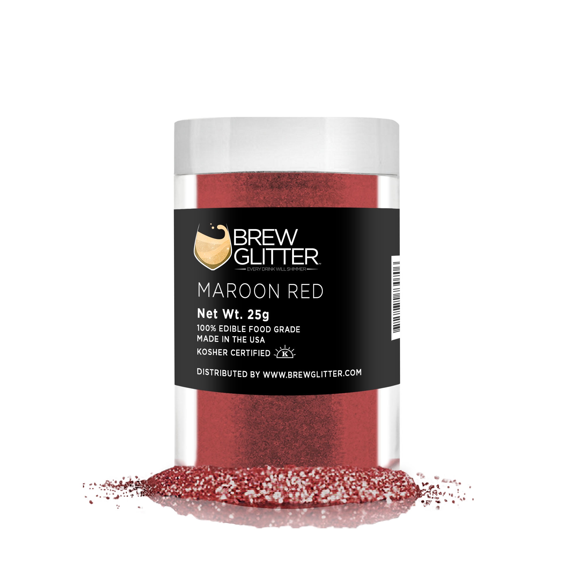Brew Glitter - Maroon Red Edible Drink Glitter - Bold Sparkle, Beverage ...