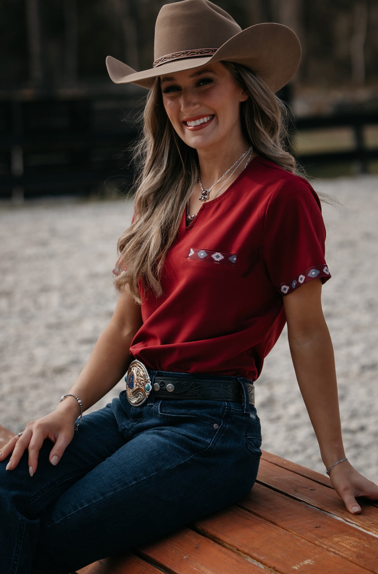 Women's scrub top, Western, Workwear, Uniform, Scrub Sets, Spurrin ...