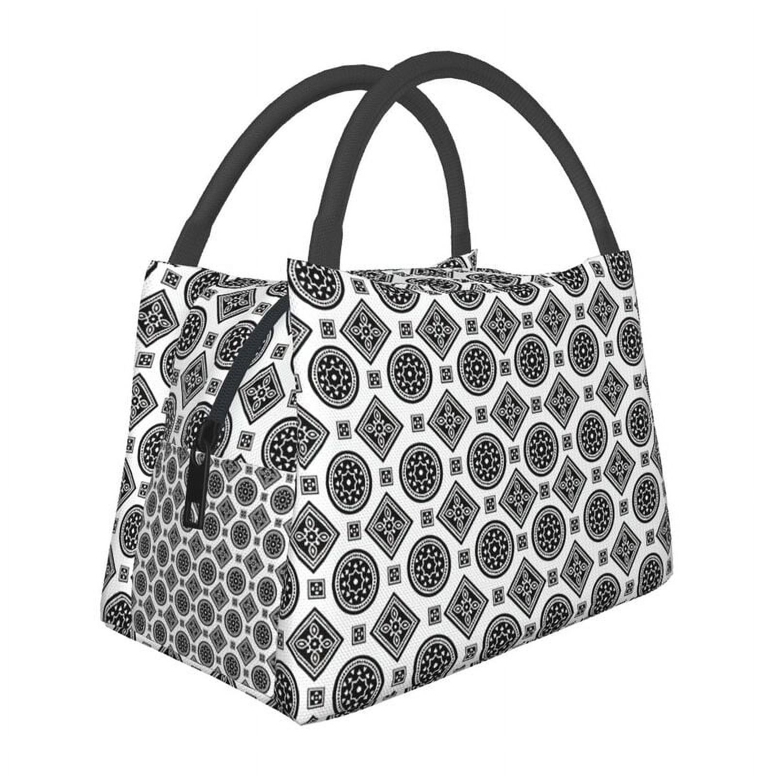 Maroon Sindhi Ajrak Pattern Thermal Insulated Lunch Bags Women Pakistan ...