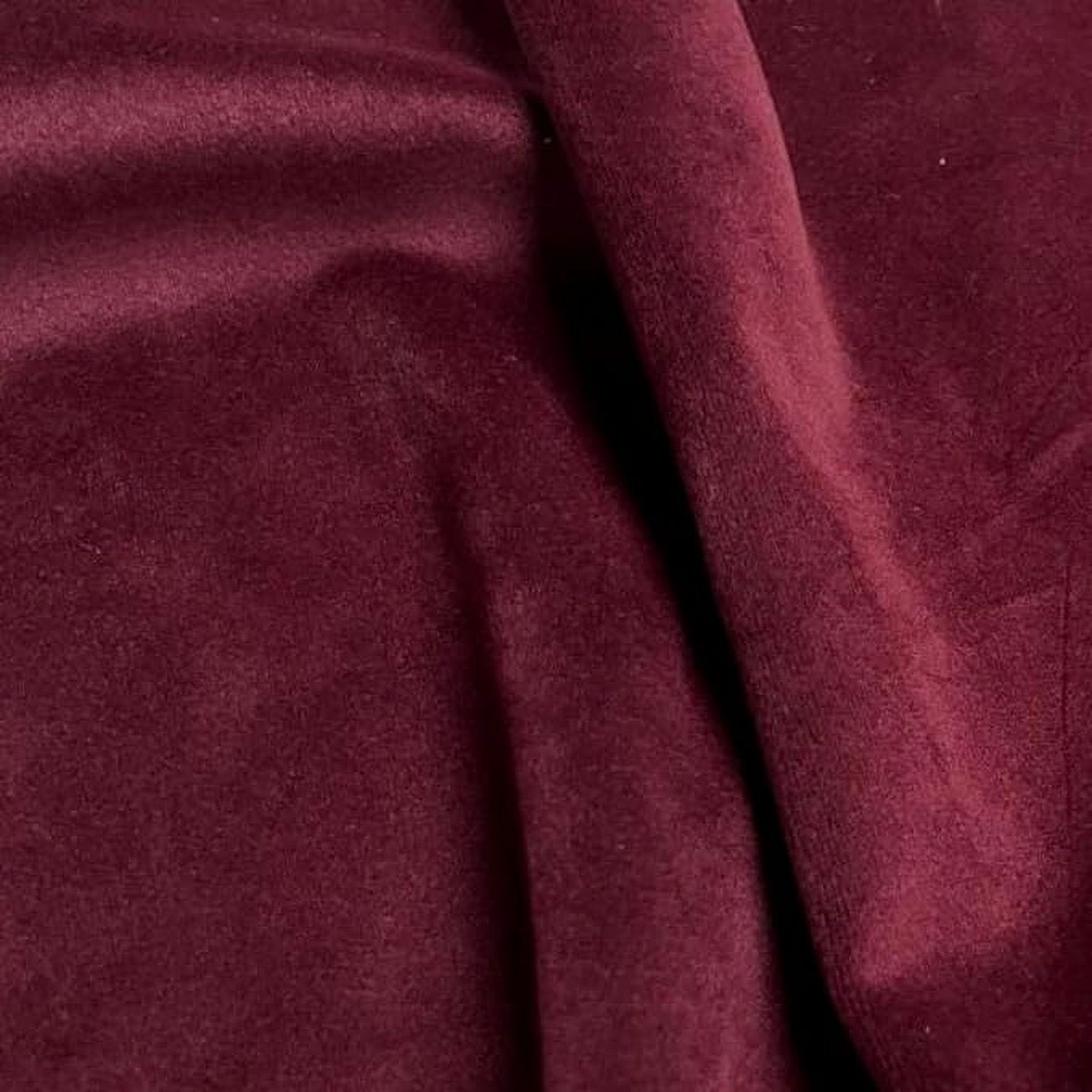 Maroon Soft Velvet Fabric Cut by The Yard, 118 Inch. in Width, Ideal ...