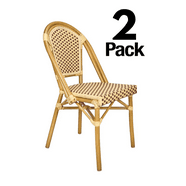 Jeco W00205-C-2 Honey Wicker Chair - Set 2 - Walmart.com