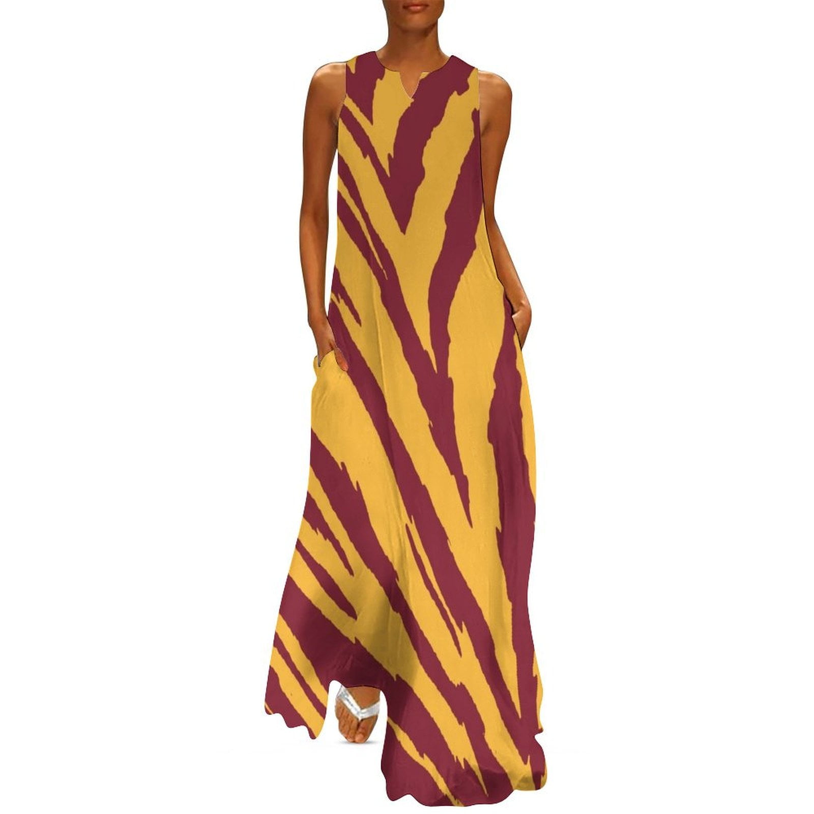 Maroon and Gold Tailgate Swag - Claw Marks Long Dress Party dresses for ...