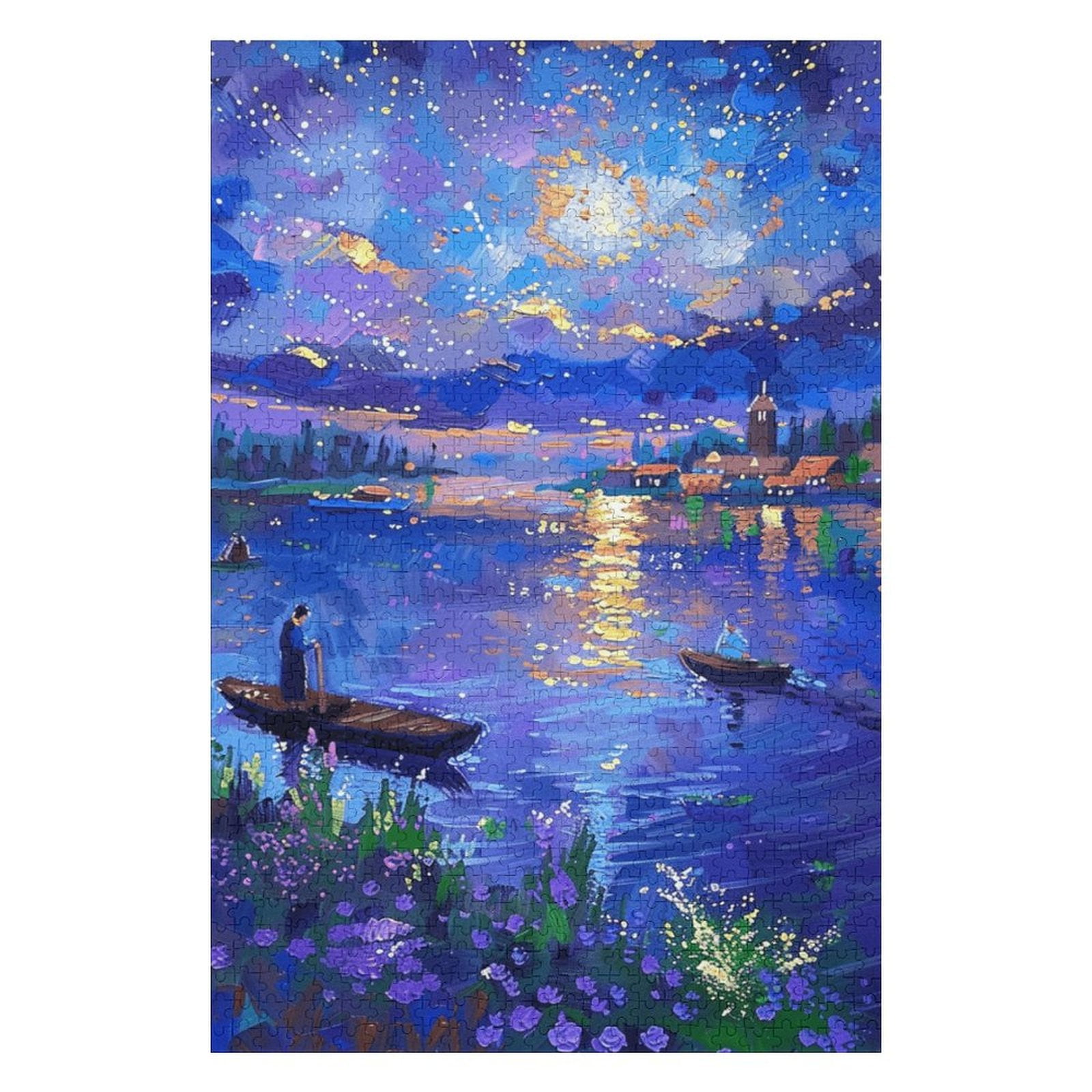 Marpieviii Puzzles for Adults 1000 Pieces Boat Under The Stars Wall Art ...
