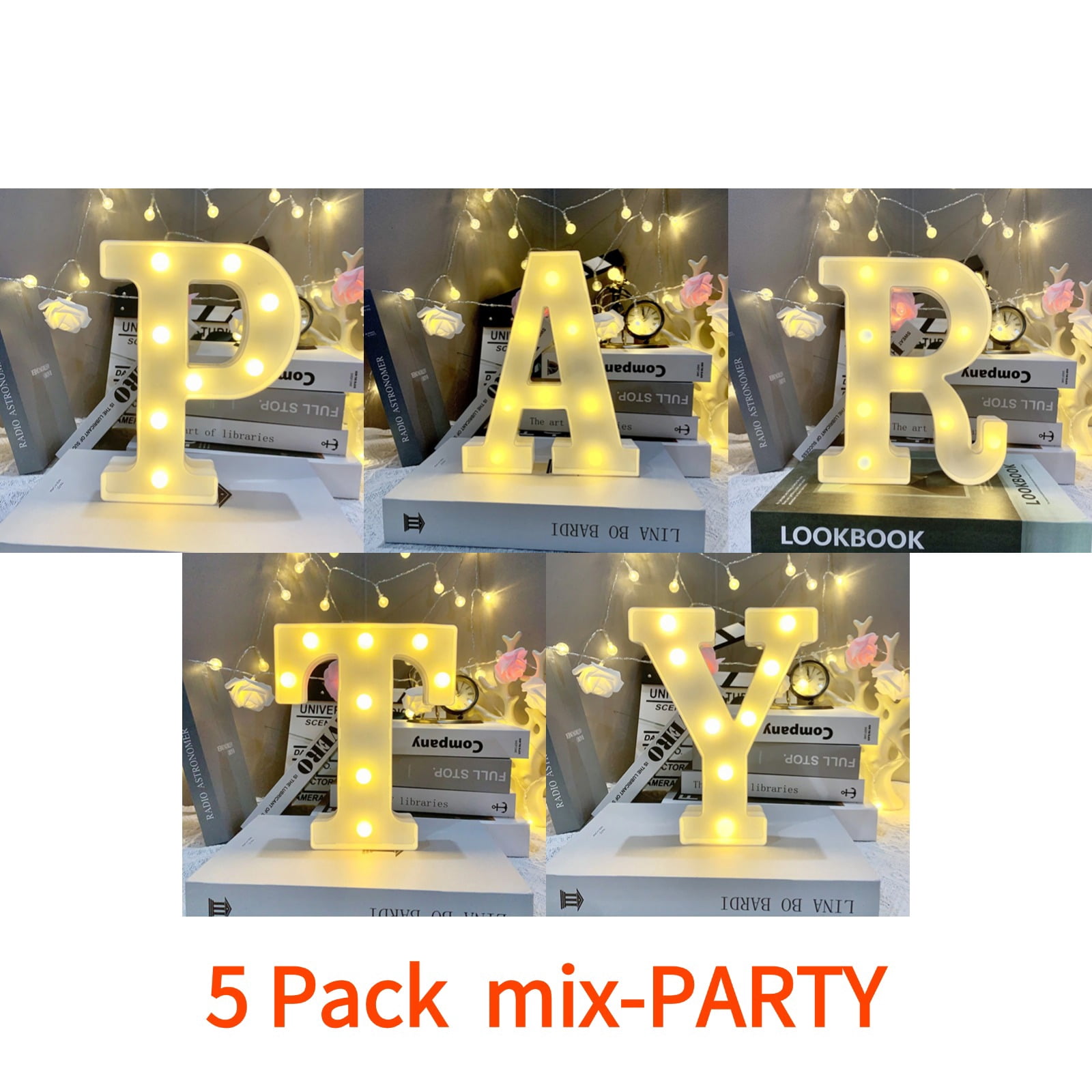 Marquee Letter Lights 26 Alphabet Light Up Letters Sign Battery Powered ...