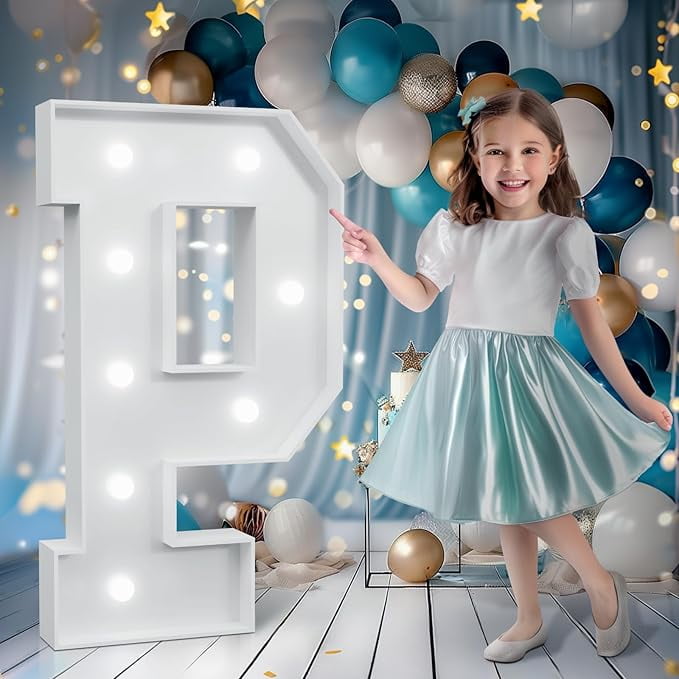 Marquee Letters 3 Feet Tall, Cool White Light Up Letters P, Large ...