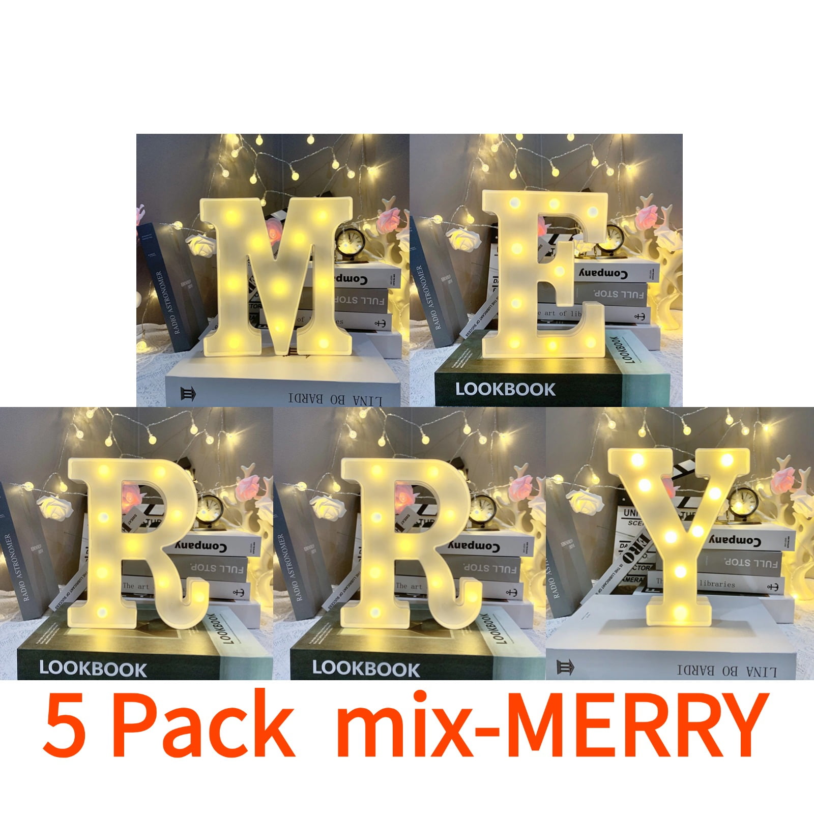 Marquee Letters Led Letter Lights 26 Alphabet Battery Powered for Party ...