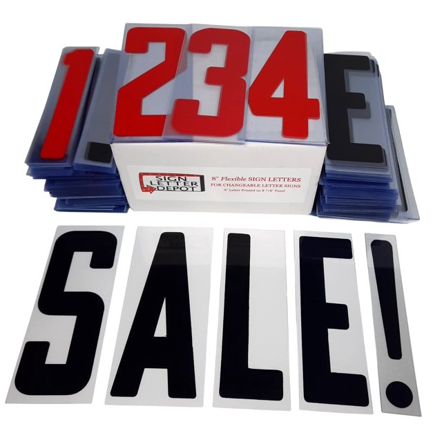 Marquee Letters for Portable Road Signs - 8 Inch Letters on 8 7/8 Inch ...