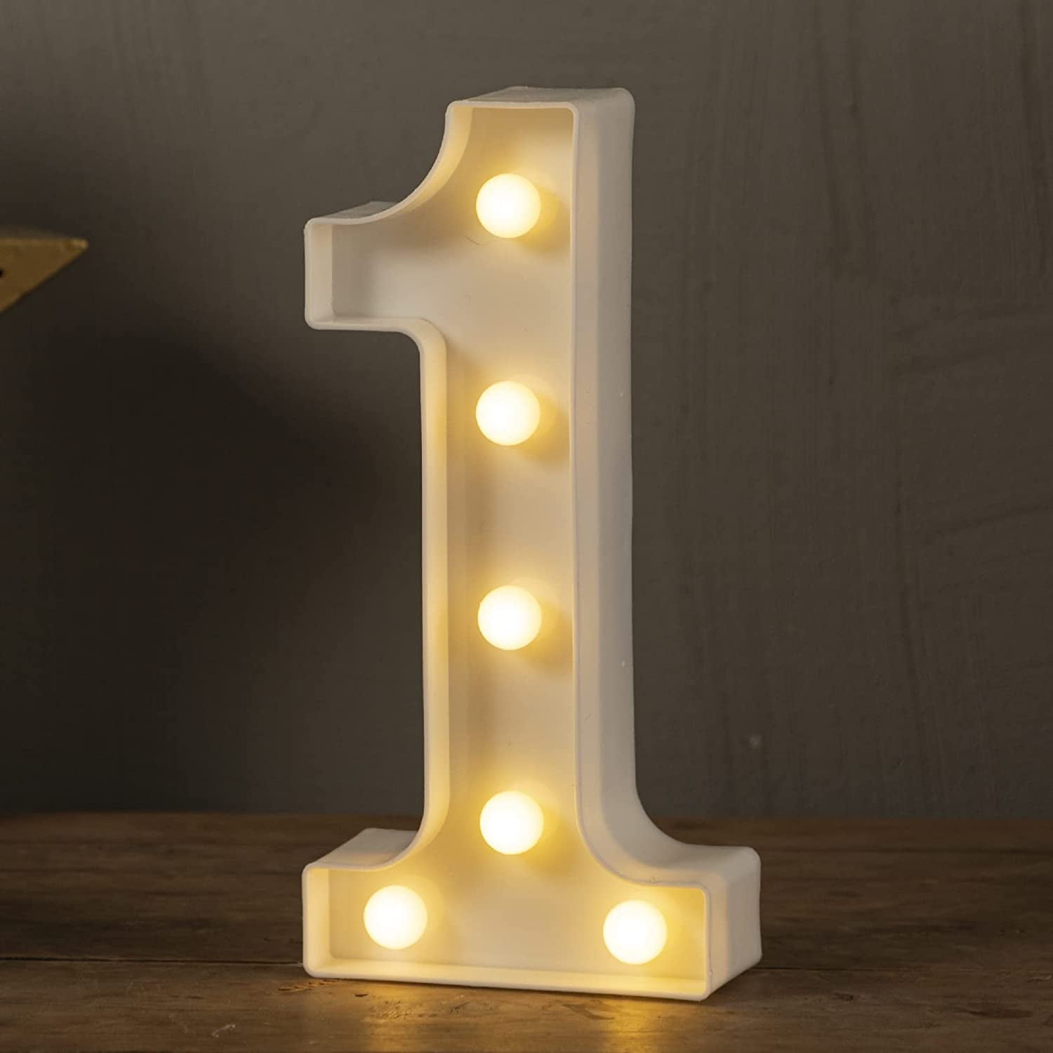 Marquee Light Up Numbers-1, Decorative Letter Sign 26 Alphabet and 10 ...