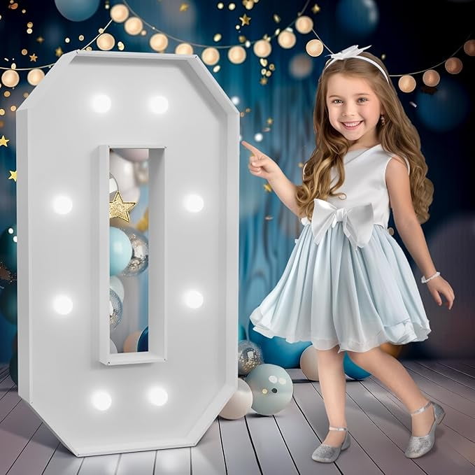 Marquee Numbers 3 feet tall,Cool White Light Up Numbers 0, Large ...