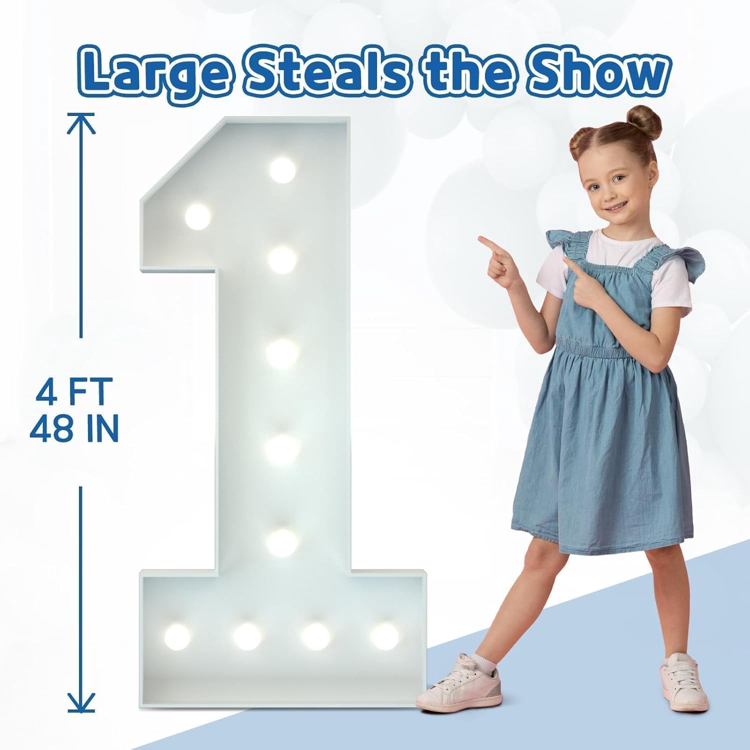 Marquee Numbers 4 Feet Tall Big Light Up Numbers 40th Birthday ...