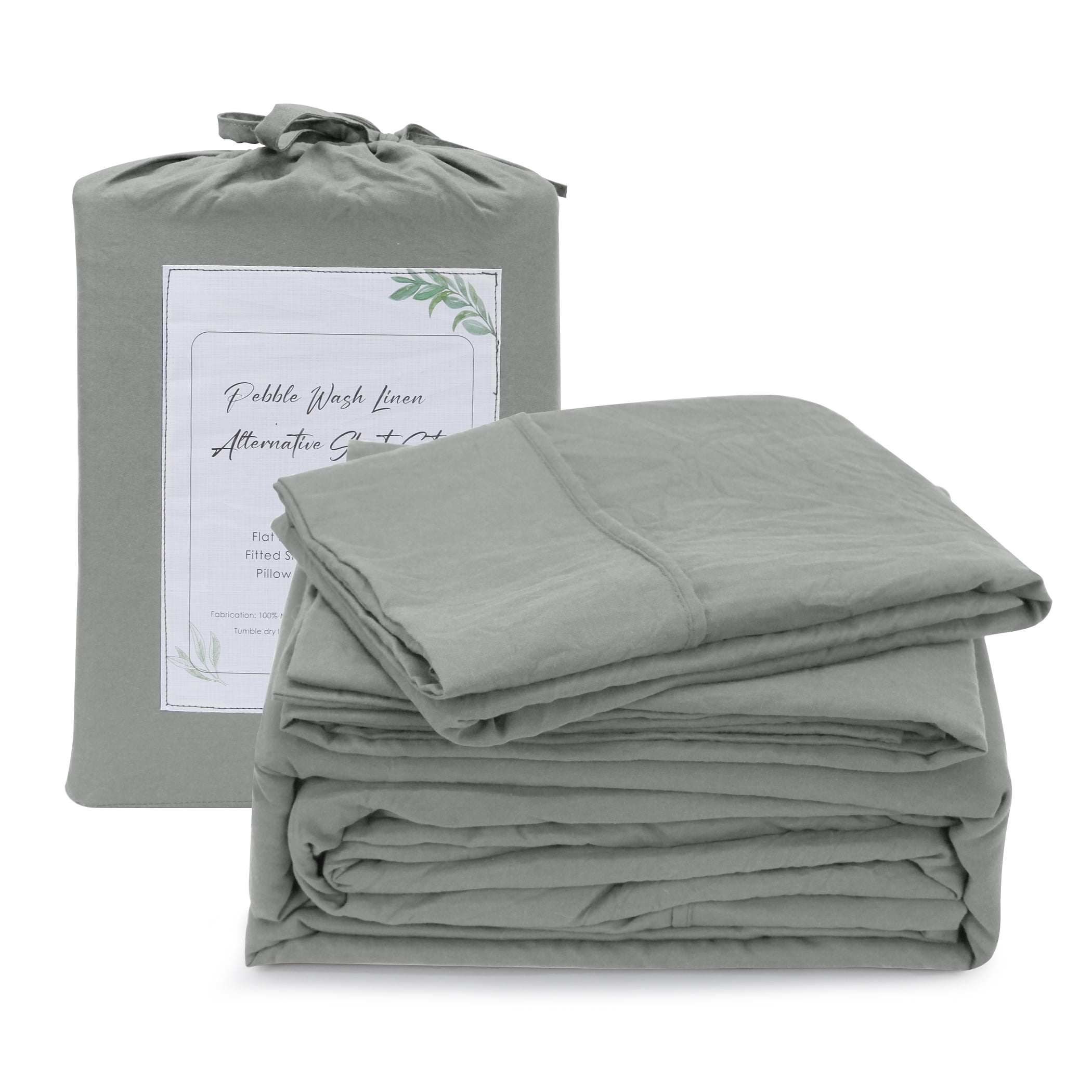 Marquess Full Size Cool Soft 4 Piece Microfiber Grey Bedding Sheet Set ...