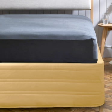 Bed Skirt with Spilt Corner 15 Inch Drop, Polyester Blended Quilted Bed ...