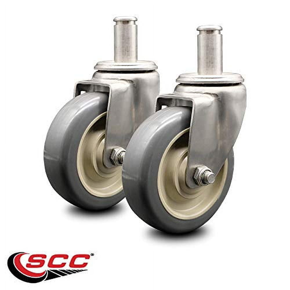 Marquipt Sea Stair Stainless Swivel Caster Replacements – 4” Gray ...