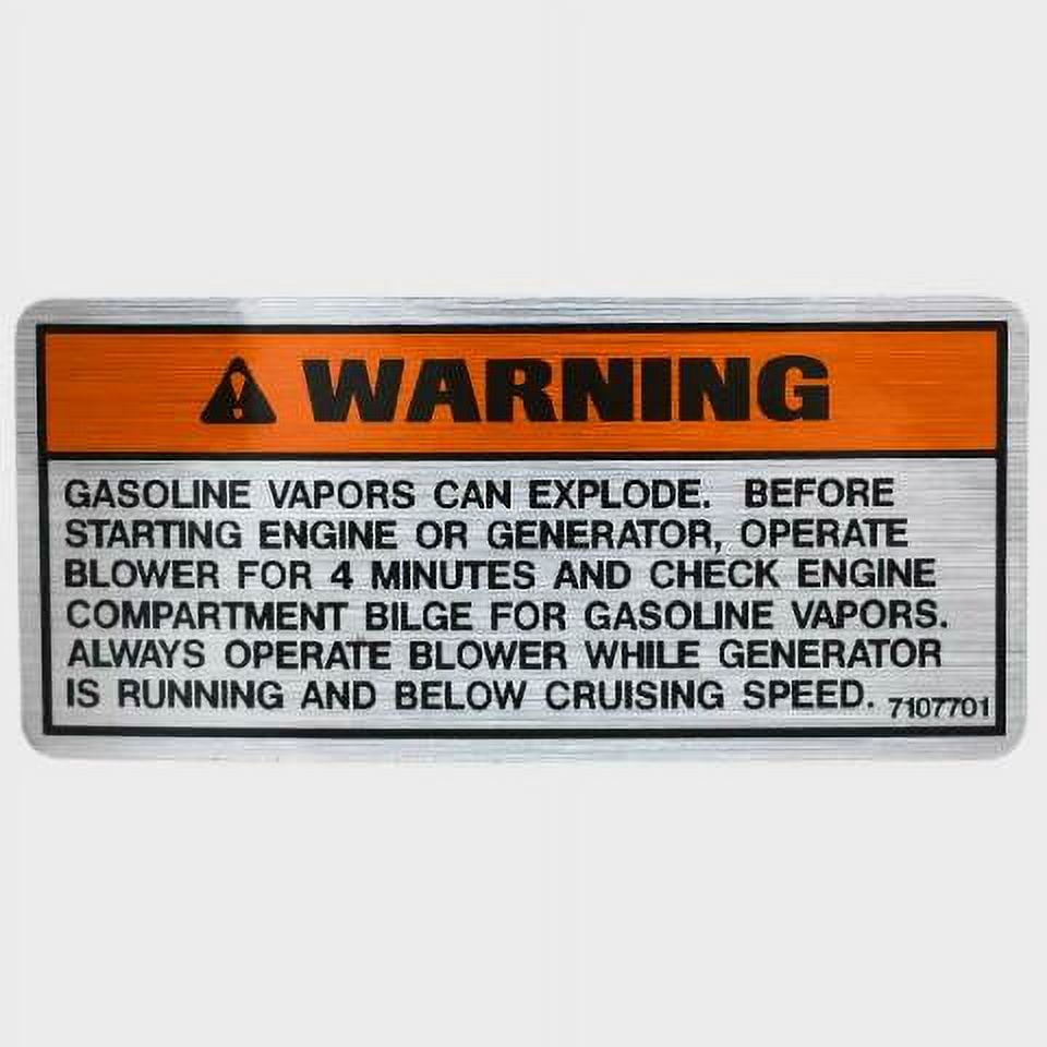 Marquis Boat Gasoline Fuel Warning Decal 7107701 | Vapor Sticker ...