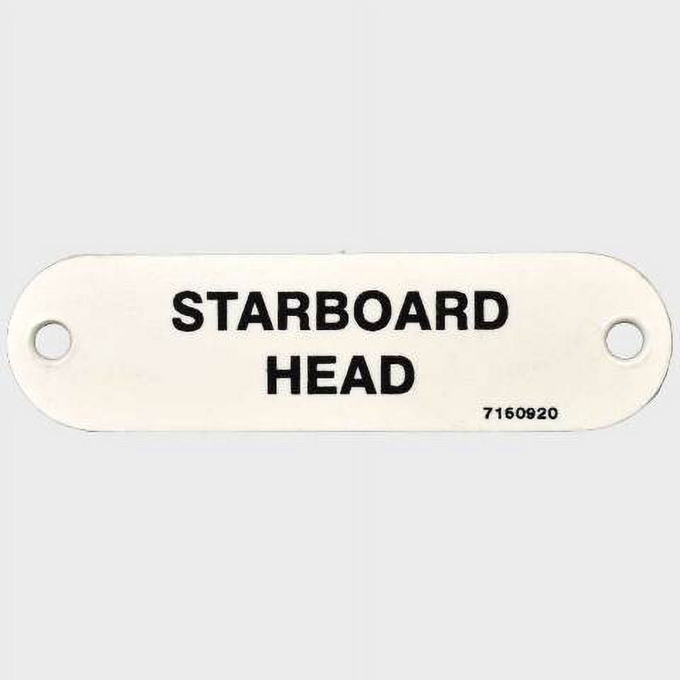 Marquis Boat Label Tag 7160920 | Starboard Head White Plastic - Walmart.com