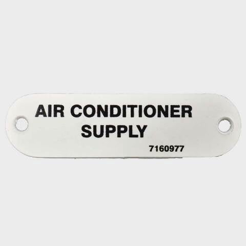 Marquis Boat Label Tag 7160977 | Air Conditioner Supply White Plastic ...