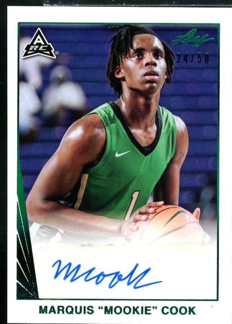 Marquis Mookie Cook Rookie Card 2021-22 Leaf Memories '90 Green #BAMC3 ...