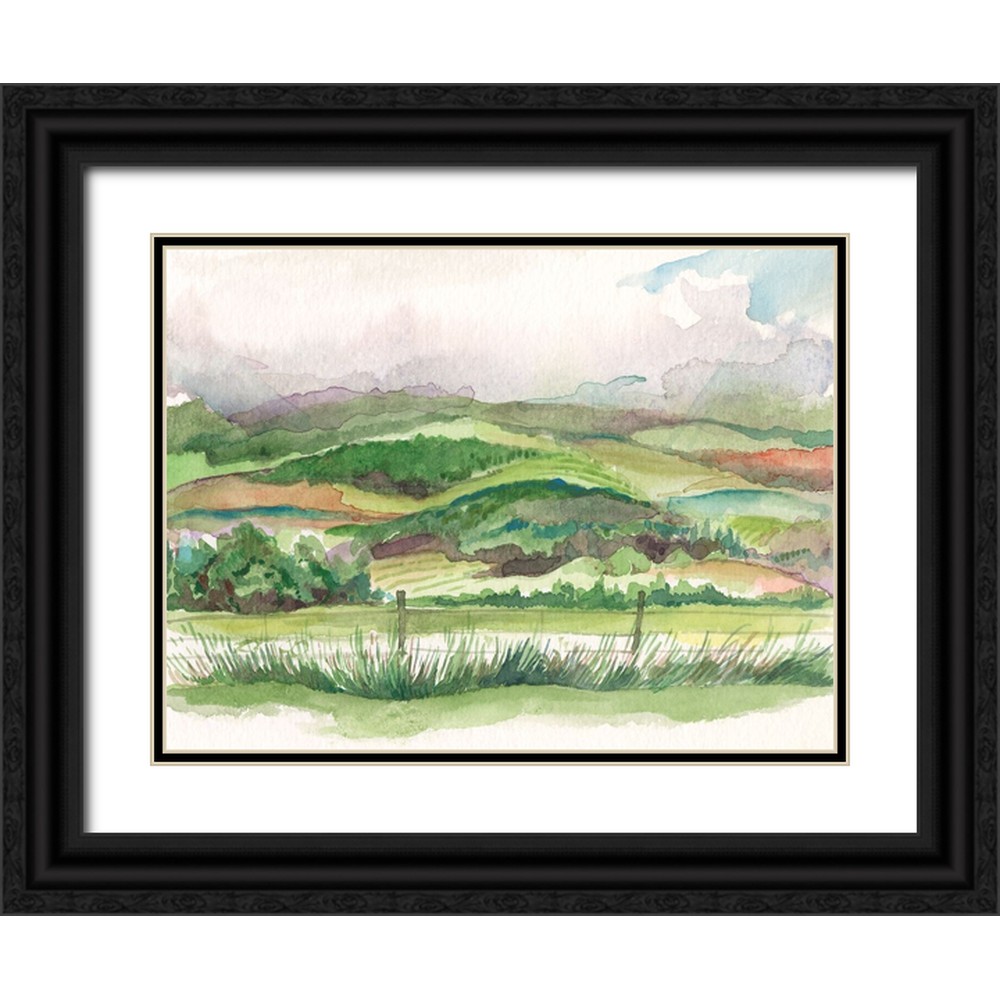 Marr, Laura 14x12 Black Ornate Wood Framed with Double Matting Museum ...