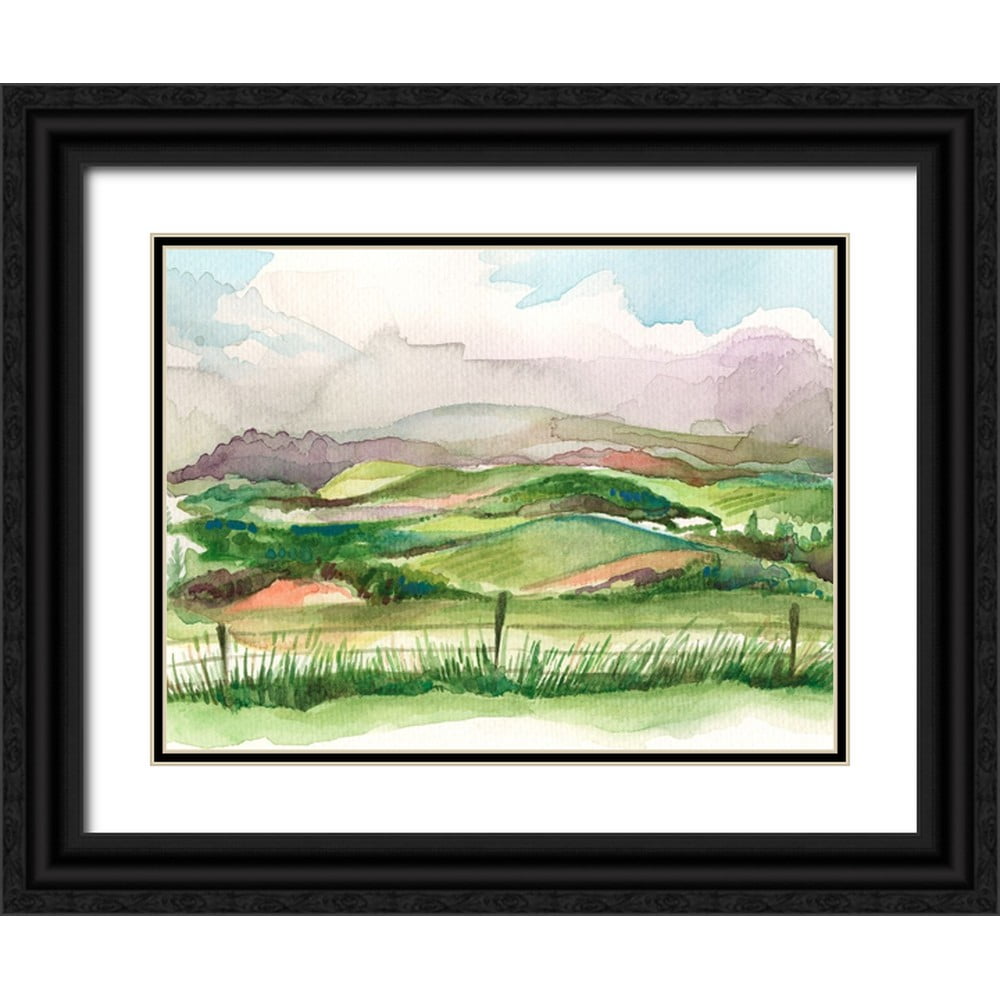 Marr, Laura 24x19 Black Ornate Wood Framed with Double Matting Museum ...