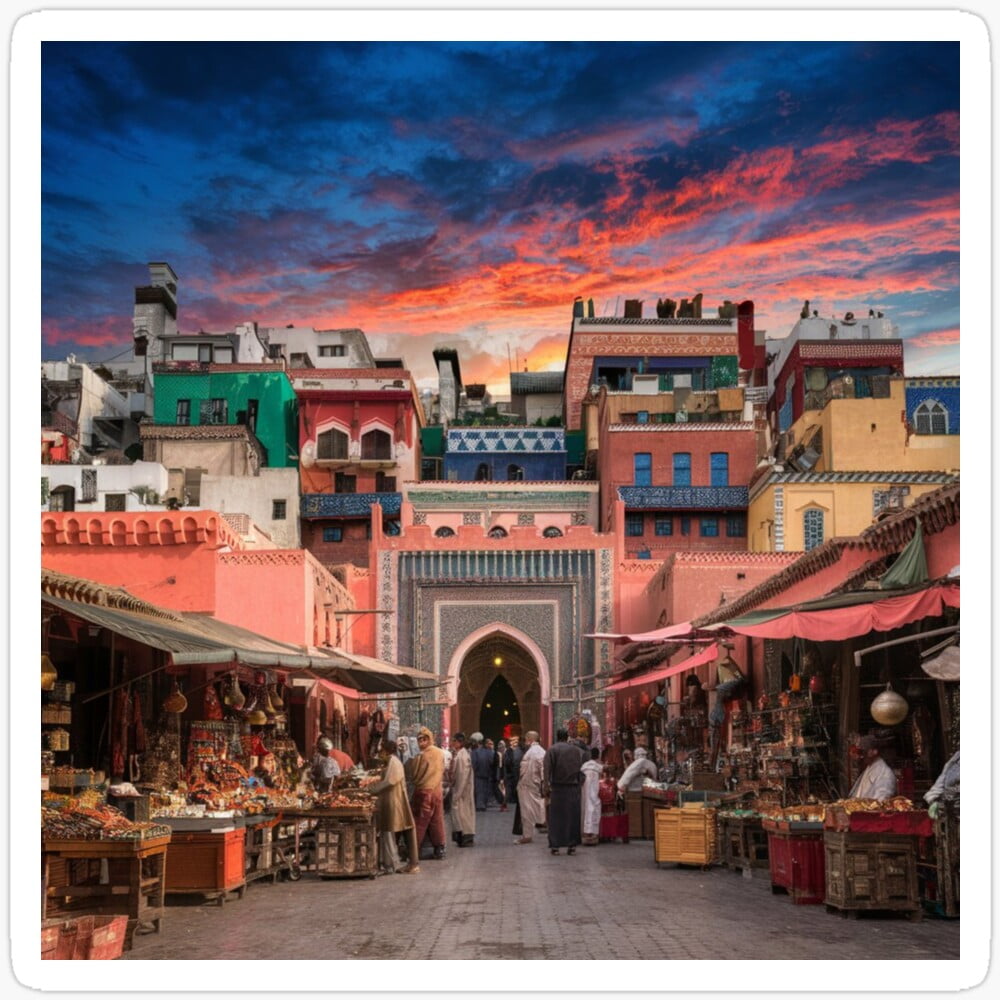 Marrakech,Morocco Sticker Phone Decal Water Bottle Stickers Car Decals ...