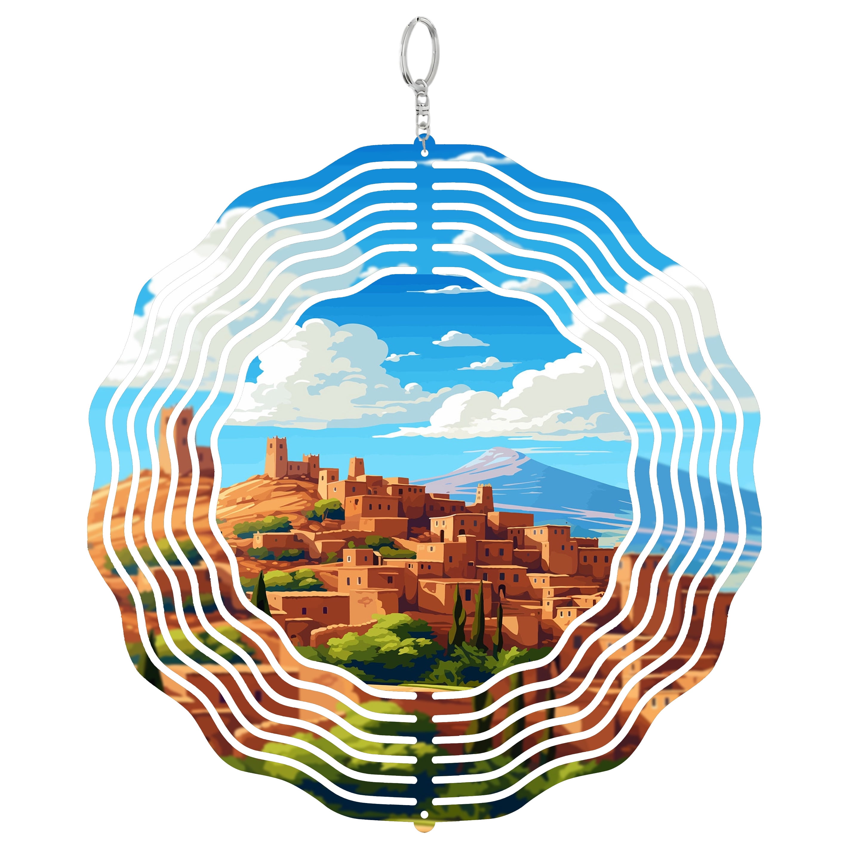 Marrakesh Souk 3D Wind Spinner Stainless Steel Kinetic Yard Art Garden ...