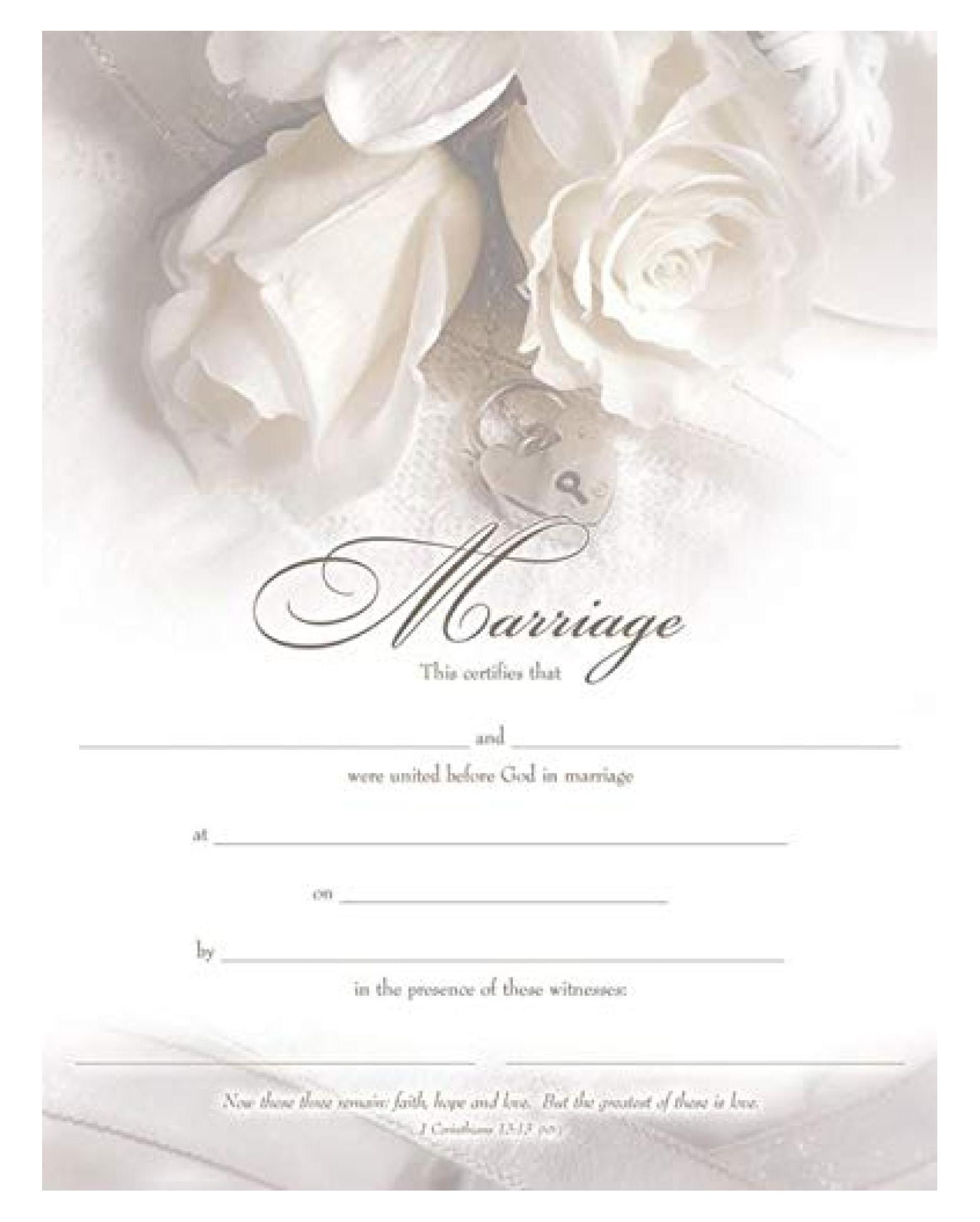Marriage Certificate (Pk of 6) - Premium, Bronze Embossed - Walmart.com