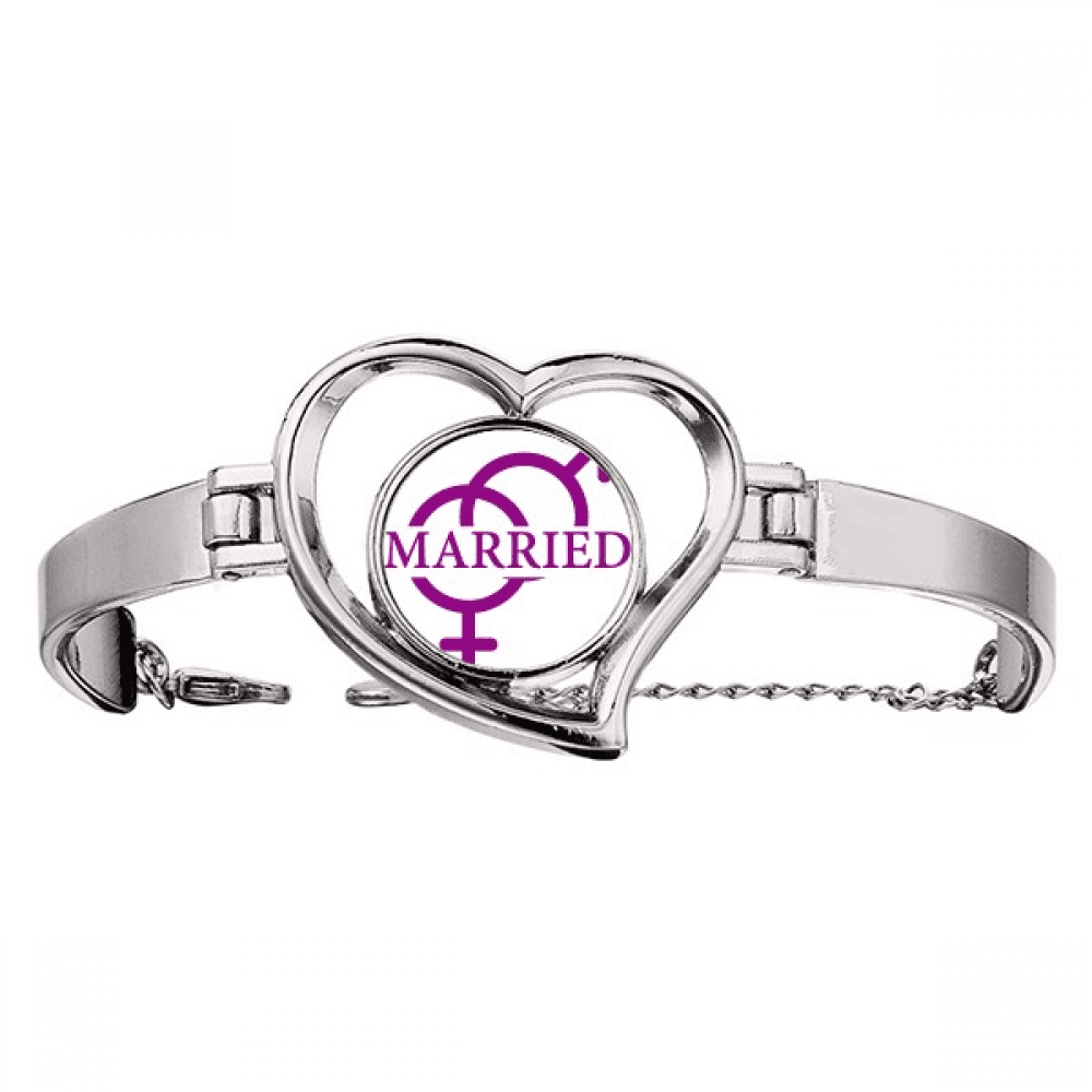 Marriage Faly Status Men Women Bracelet Heart Jewelry Wire Bangle ...