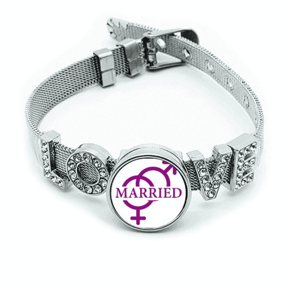 Marriage Faly Status Men Women Bracelet Wristband Crystal Love ...