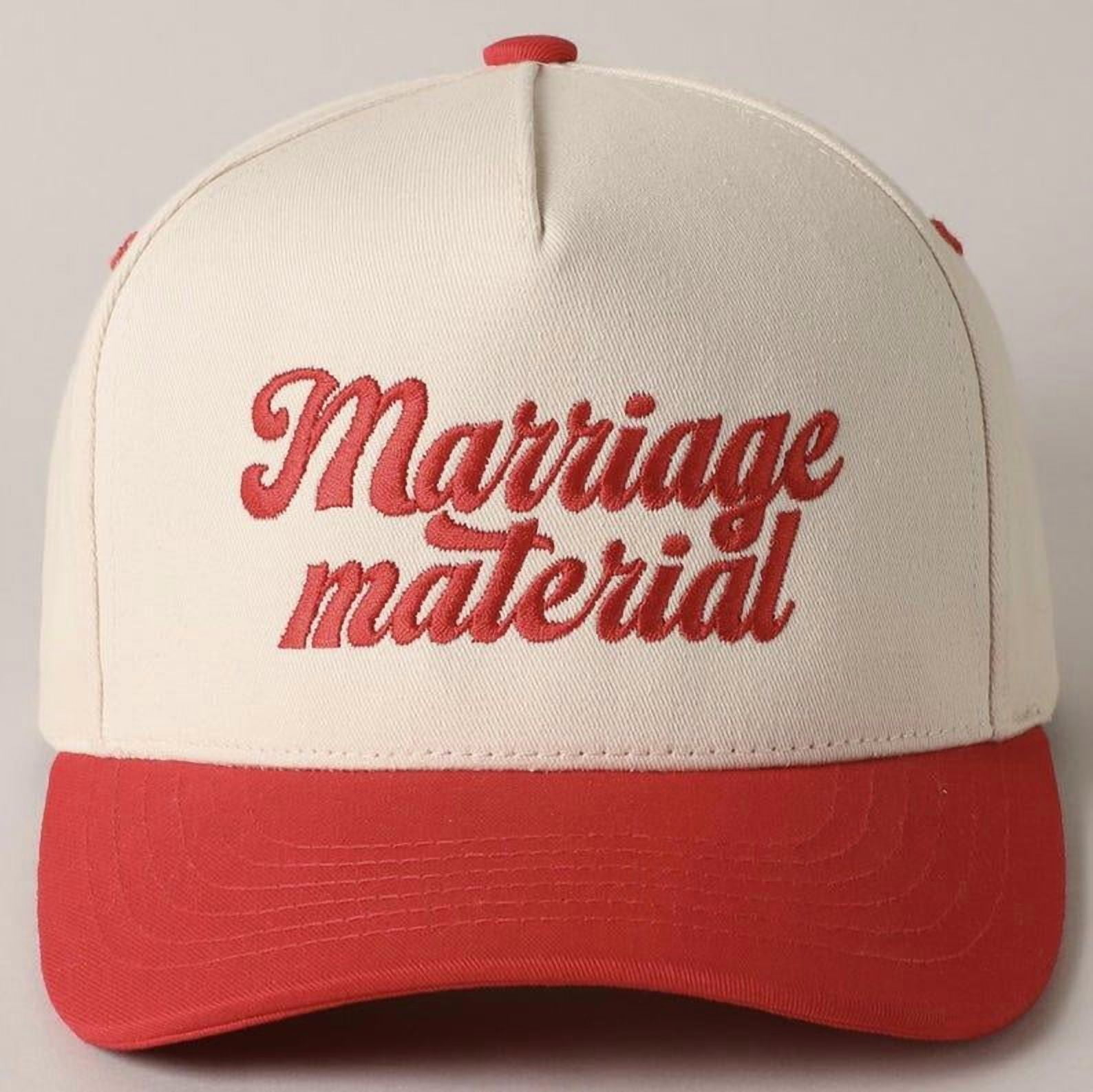 Marriage Material Two Tone Trucker Hat, Stylish Two-Tone Baseball Cap ...