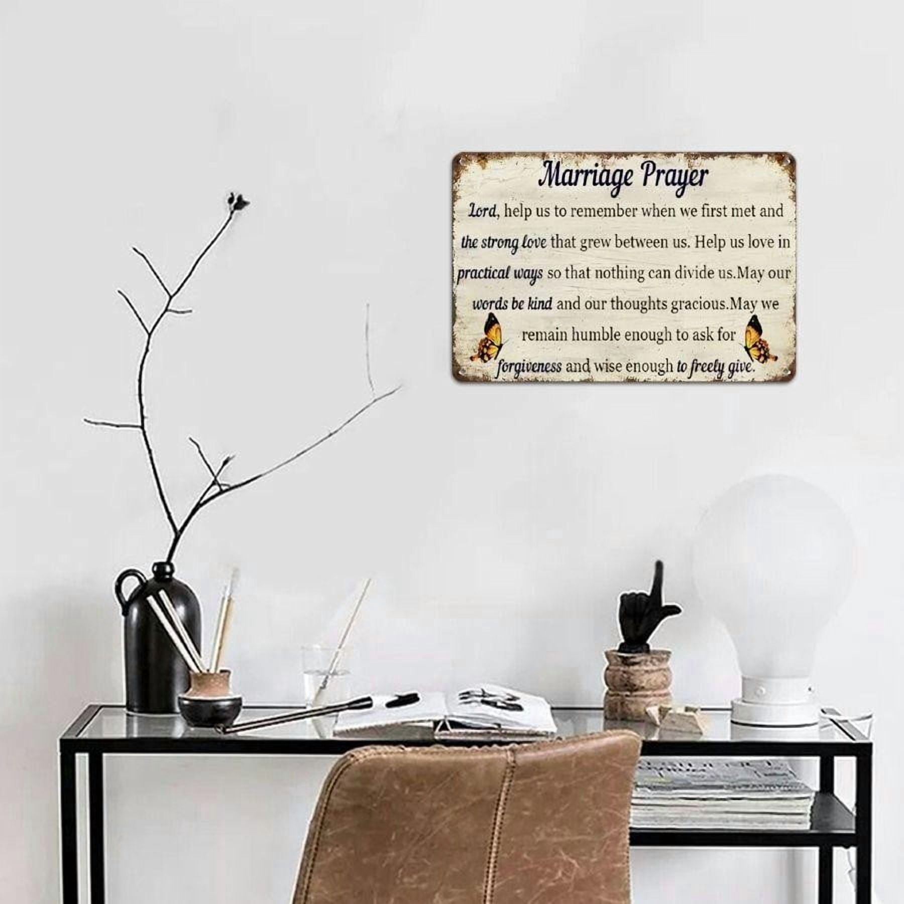 Marriage Prayer Metal Sign Rustic Wall Art with Inspirational Quote ...