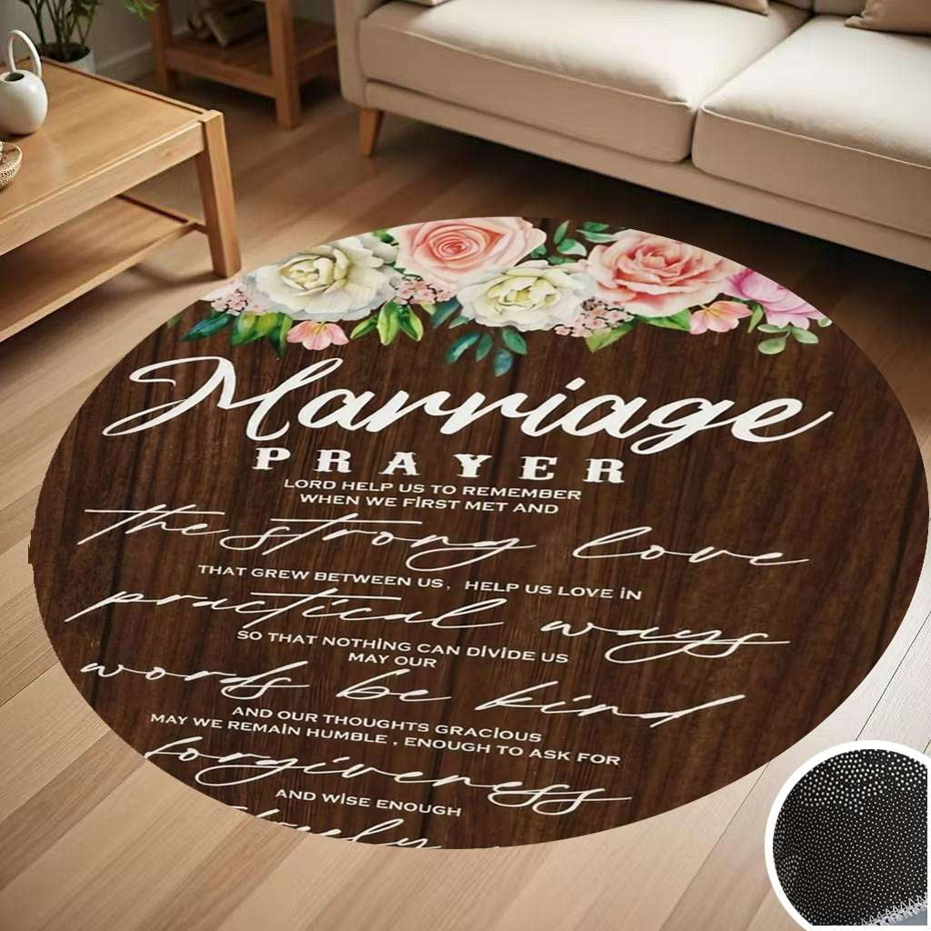 Marriage Prayer Round Carpet Living Room Bedroom Home Decoration Coffee ...
