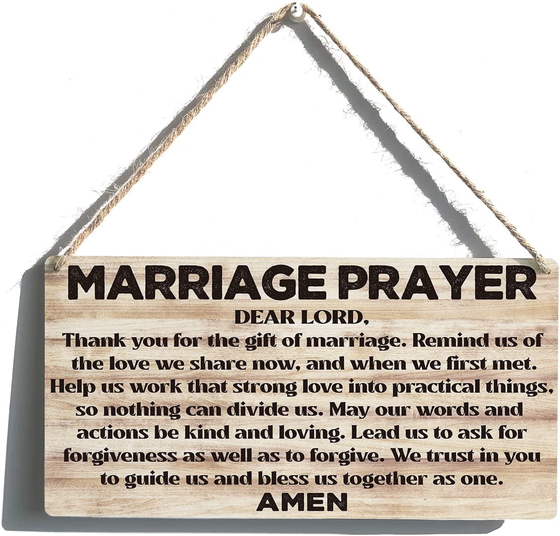 Marriage Prayer Sign Farmhouse Thank You For The Gift Of Marriage ...