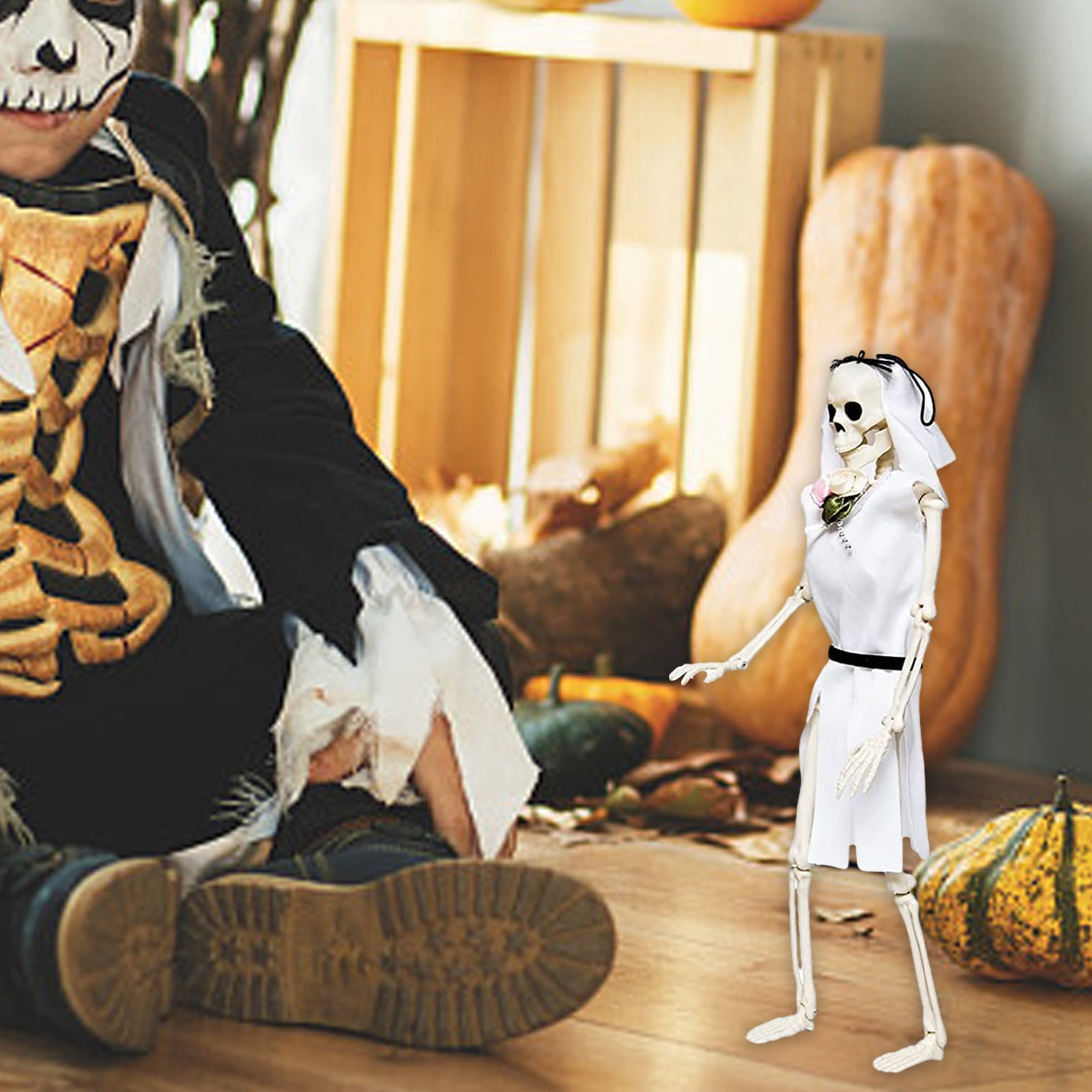 Married Couple Skeletons Decorate,Haunted House Scary Human Skeleton ...