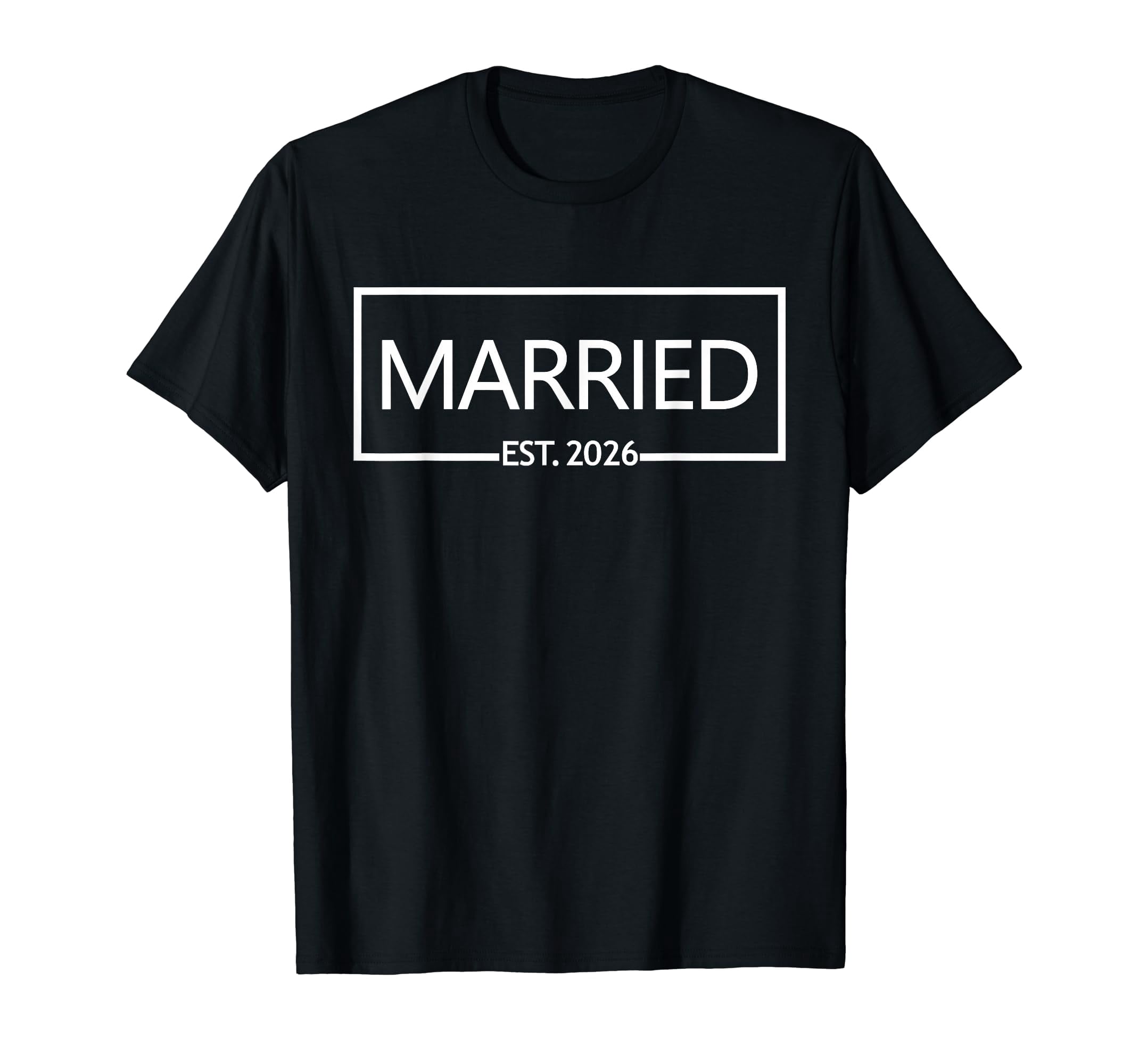 Married Est. 2026 Matching Wife Husband Wedding Just Married T-Shirt ...