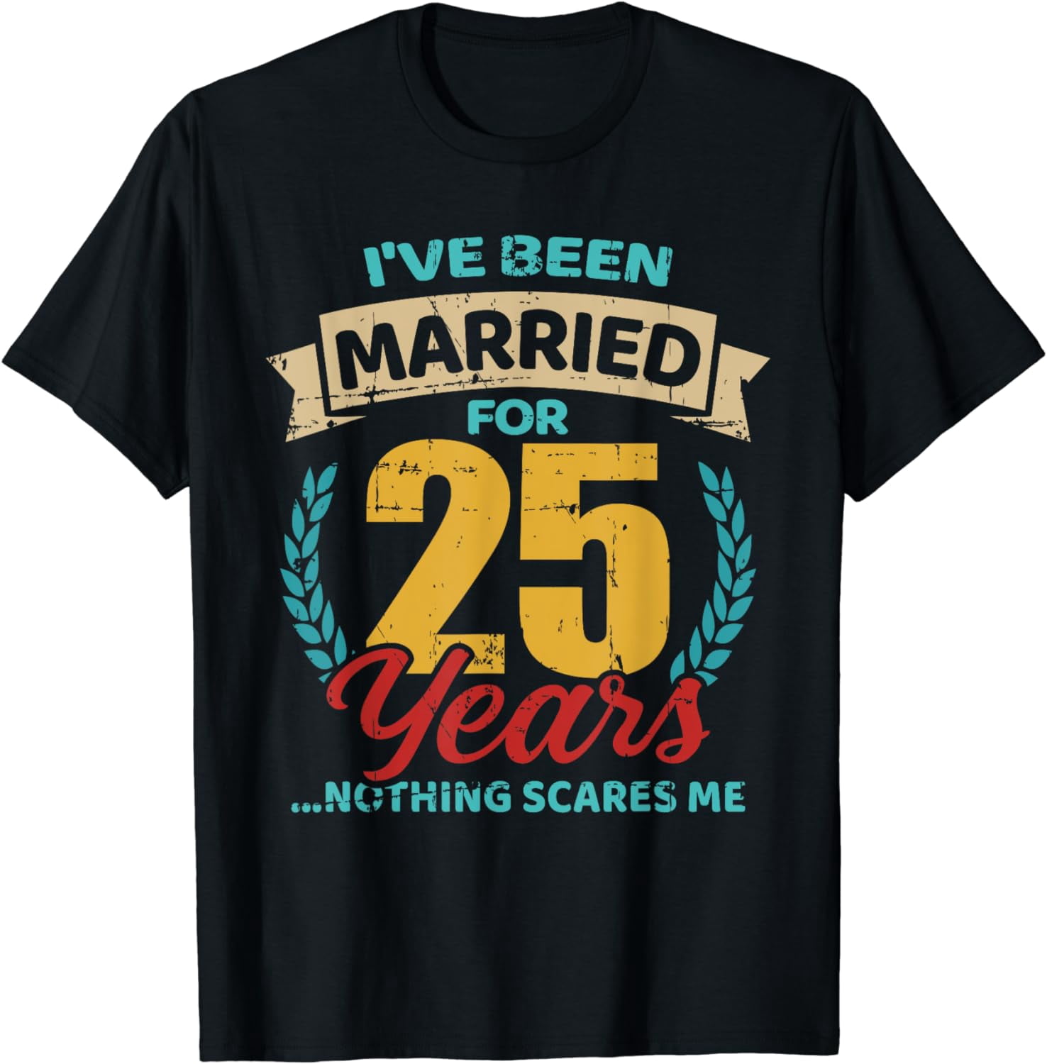 Married for 25 years silver wedding anniversary T-Shirt - Walmart.com