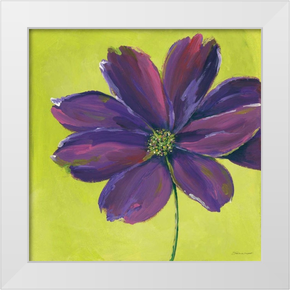 Marrott, Stephanie 12x12 White Modern Wood Framed Museum Art Print Titled - Purple Blooming III ...