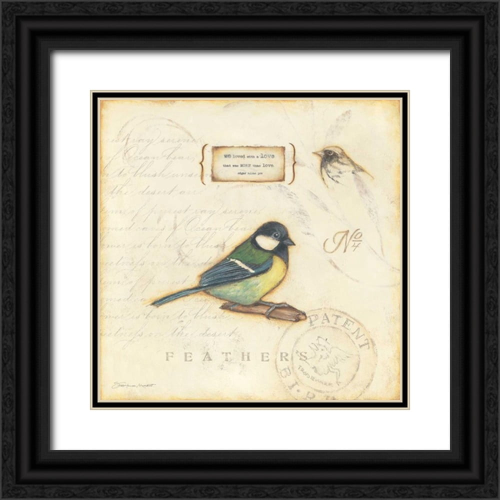 Marrott, Stephanie 15x15 Black Ornate Wood Framed with Double Matting ...