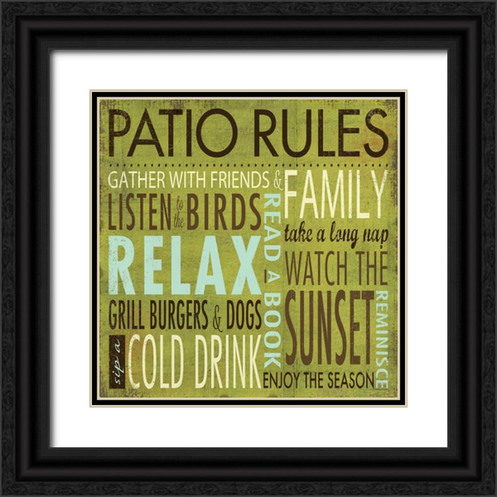 Marrott, Stephanie 15x15 Black Ornate Wood Framed with Double Matting ...