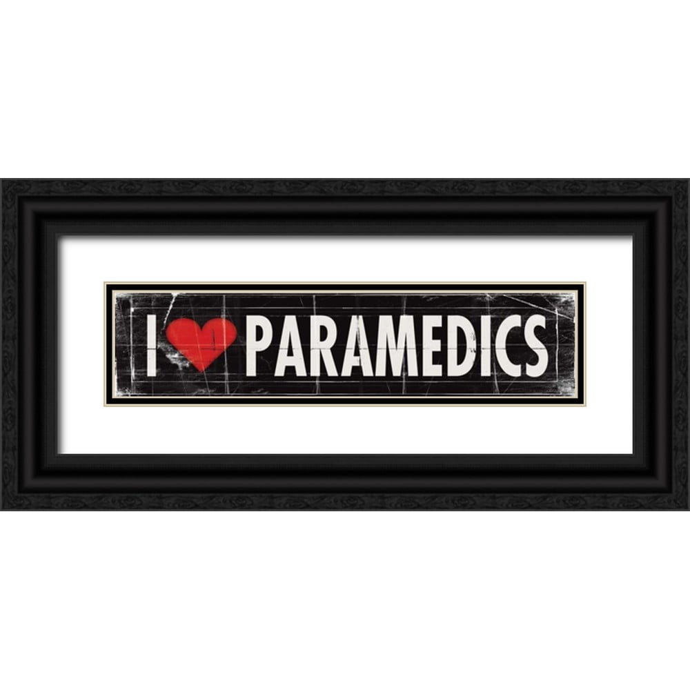 Marrott, Stephanie 18x7 Black Ornate Wood Framed with Double Matting ...