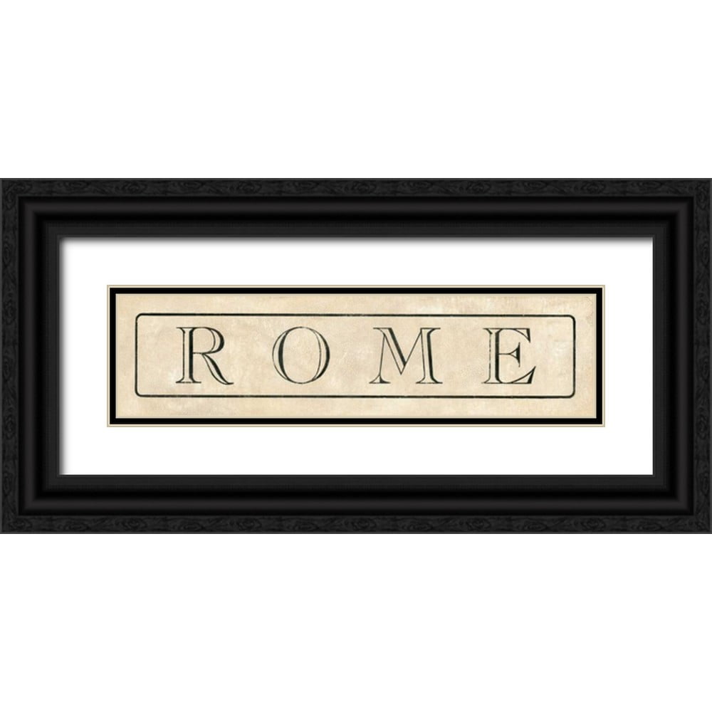 Marrott, Stephanie 18x8 Black Ornate Wood Framed with Double Matting ...