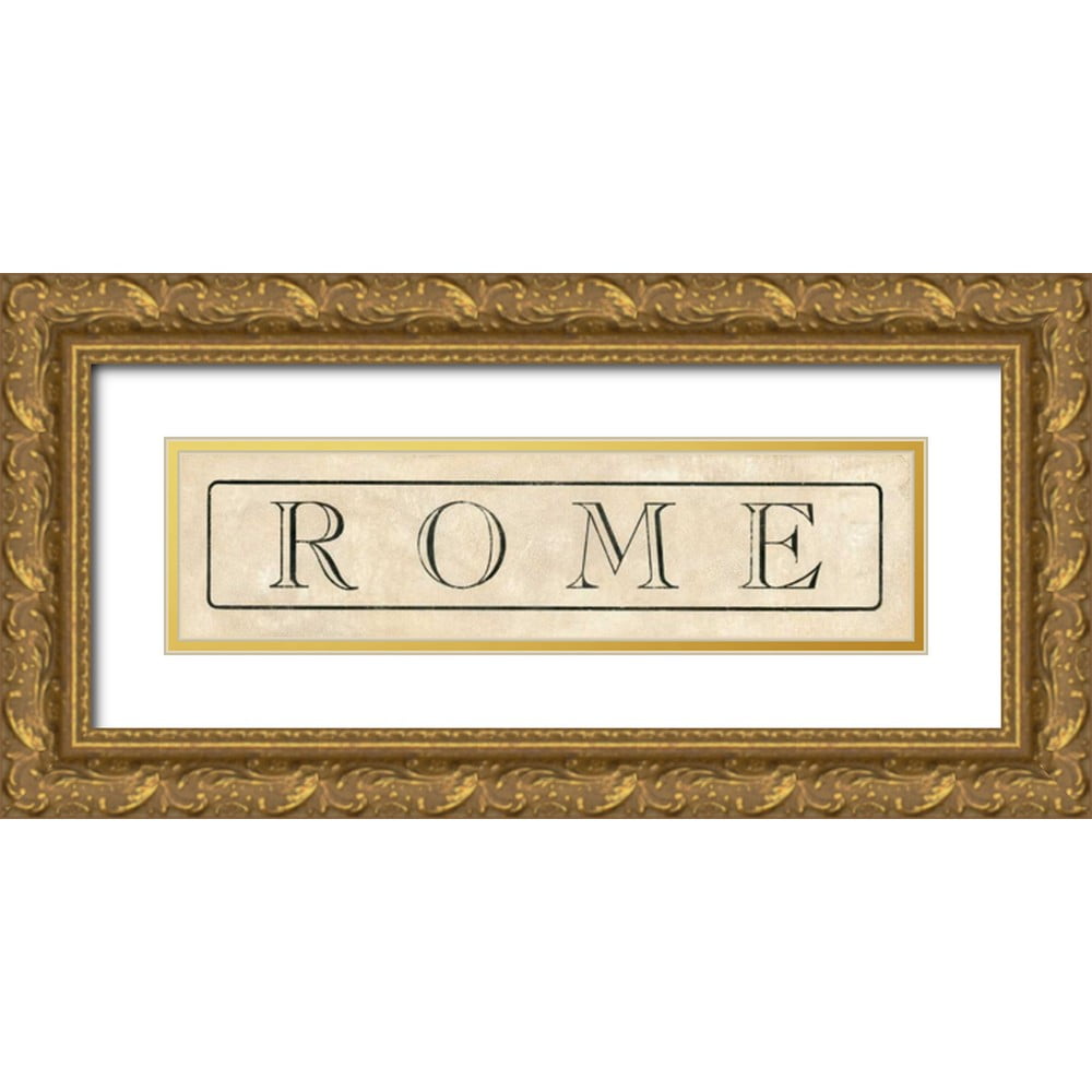 Marrott, Stephanie 18x8 Gold Ornate Wood Framed with Double Matting ...