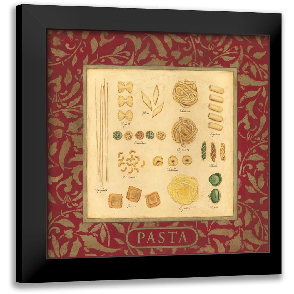 Marrott, Stephanie 20x20 Black Modern Framed Museum Art Print Titled - Pasta - Walmart.com