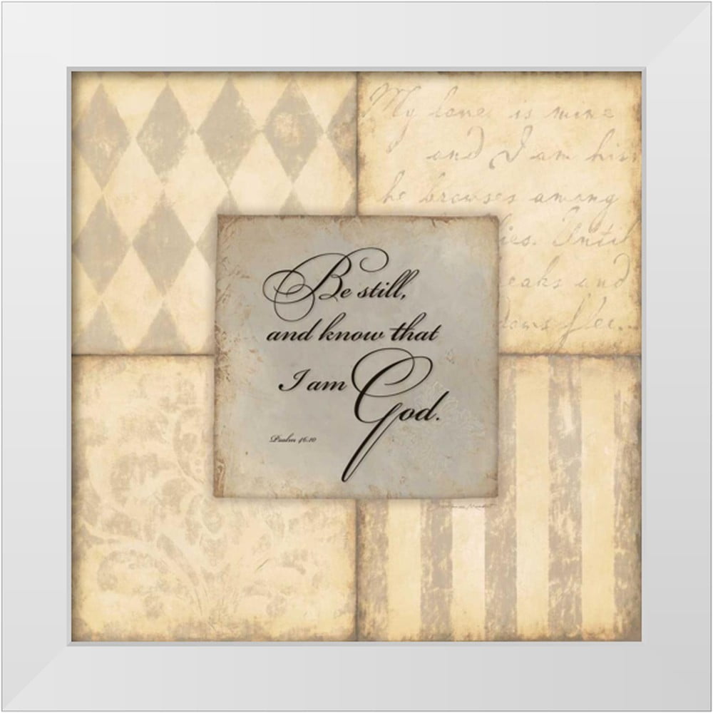 Marrott, Stephanie 20x20 White Modern Wood Framed Museum Art Print Titled - Be Still - Walmart.com